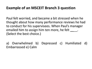 EMOTIONAL INTELLIGENCE AT WORK | PPT