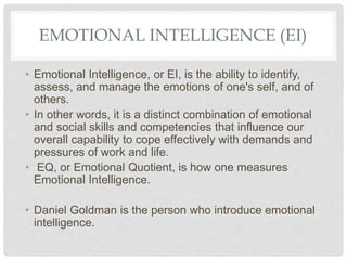 Emotional intelligence pp presentation | PPTX