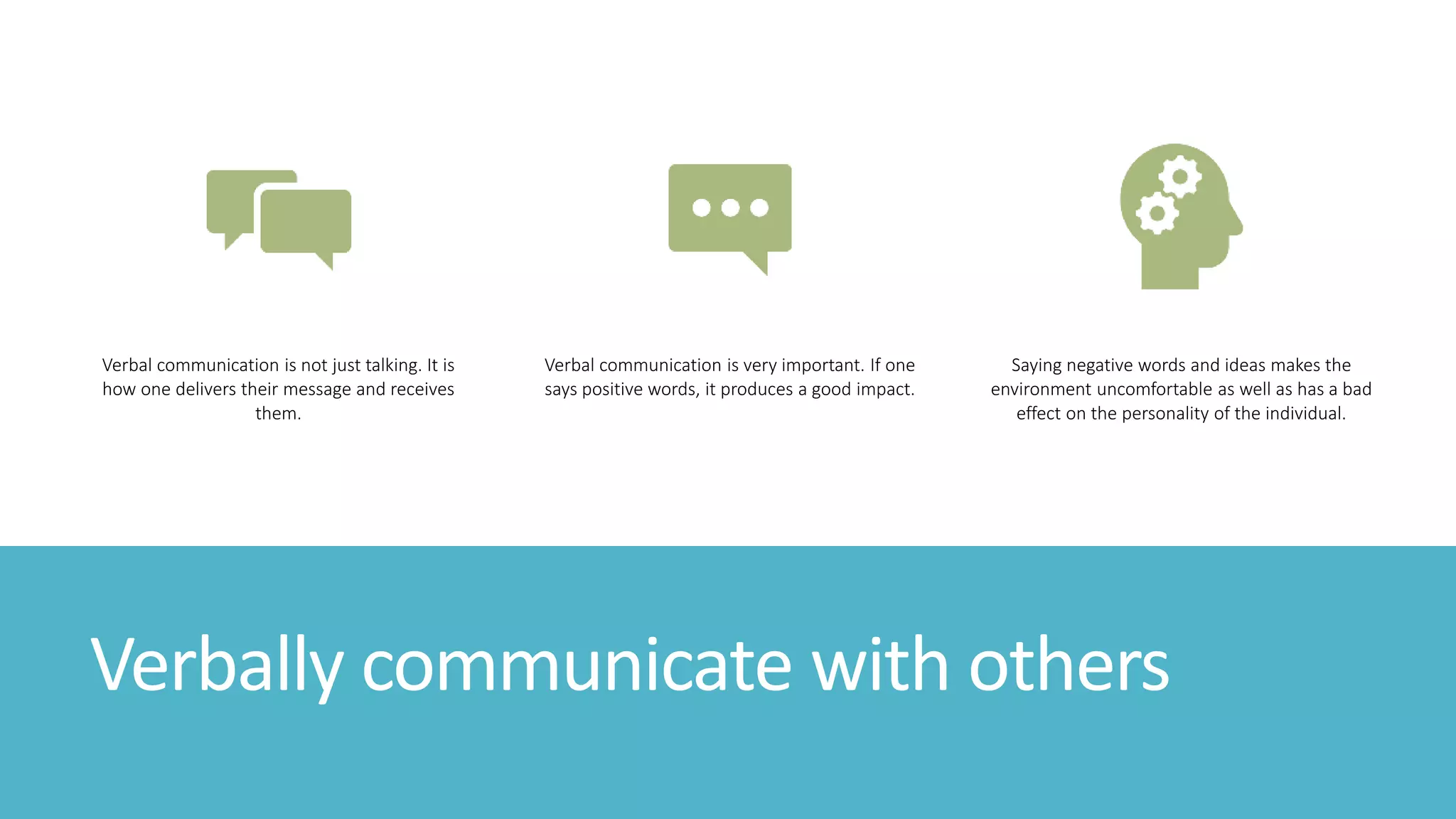 Verbally communicate with others | PPTX