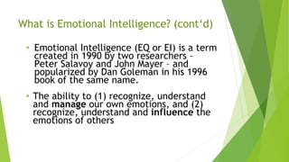 Emotional intelligence presentation | PPTX