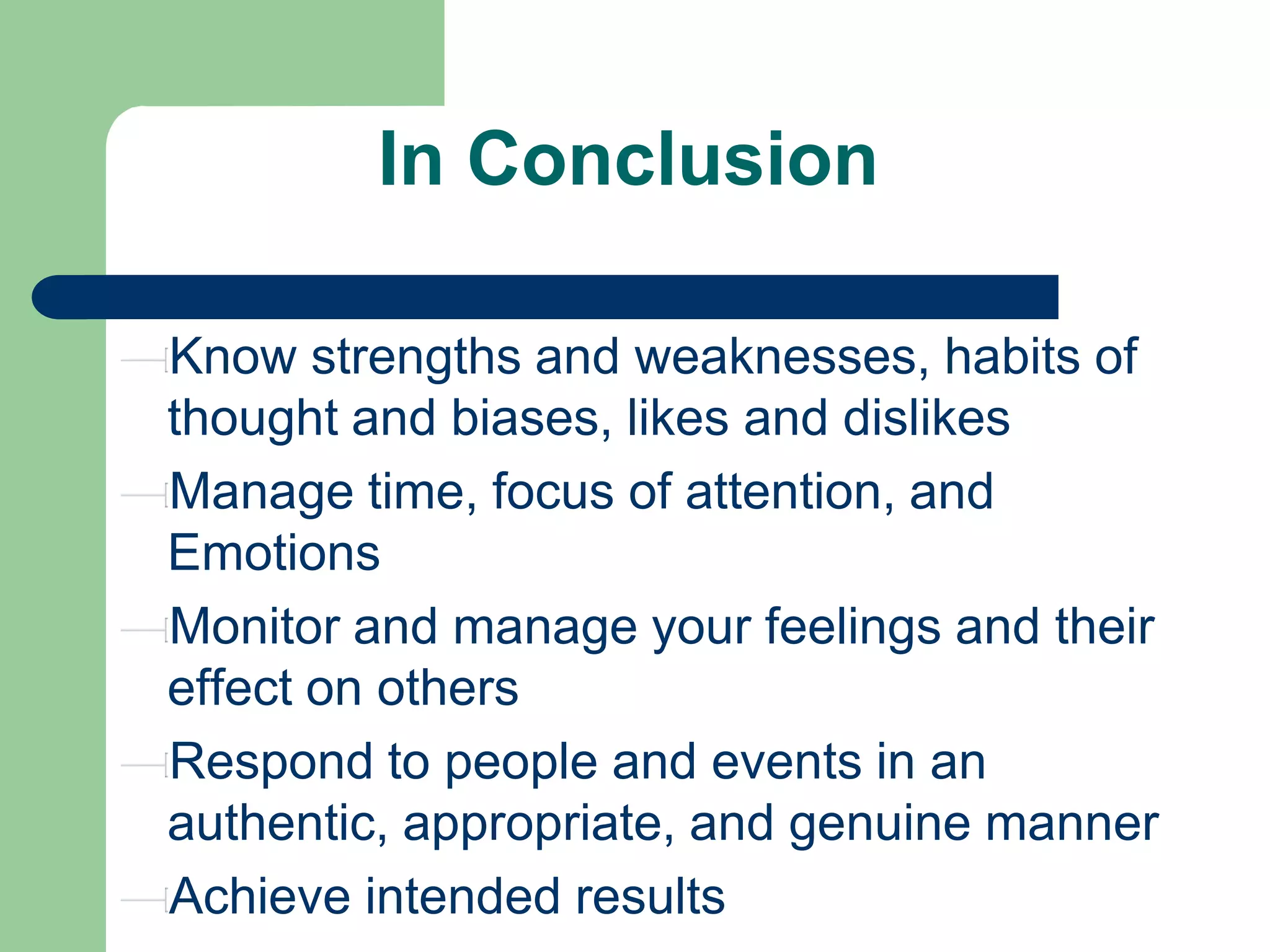 Emotional intelligence & relationship management | PPTX