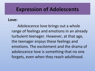 Emotionality during Adolescence | PPT