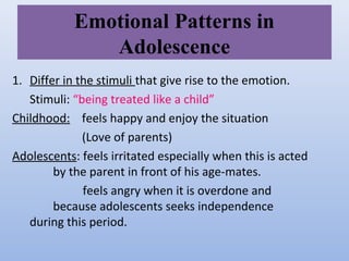 Emotionality during Adolescence | PPT