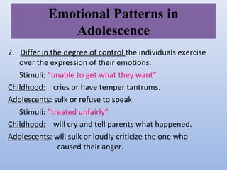 Emotionality during Adolescence | PPT