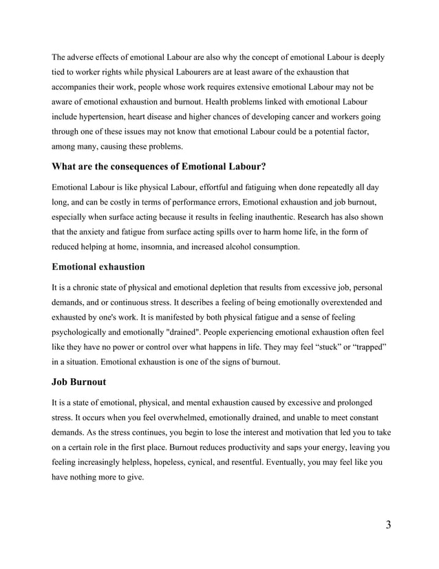 Emotional labour | PDF | Careers