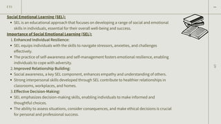 EMOTIONAL LEARNING - SOCIAL EMOTIONAL LEARNING-SEL | PDF
