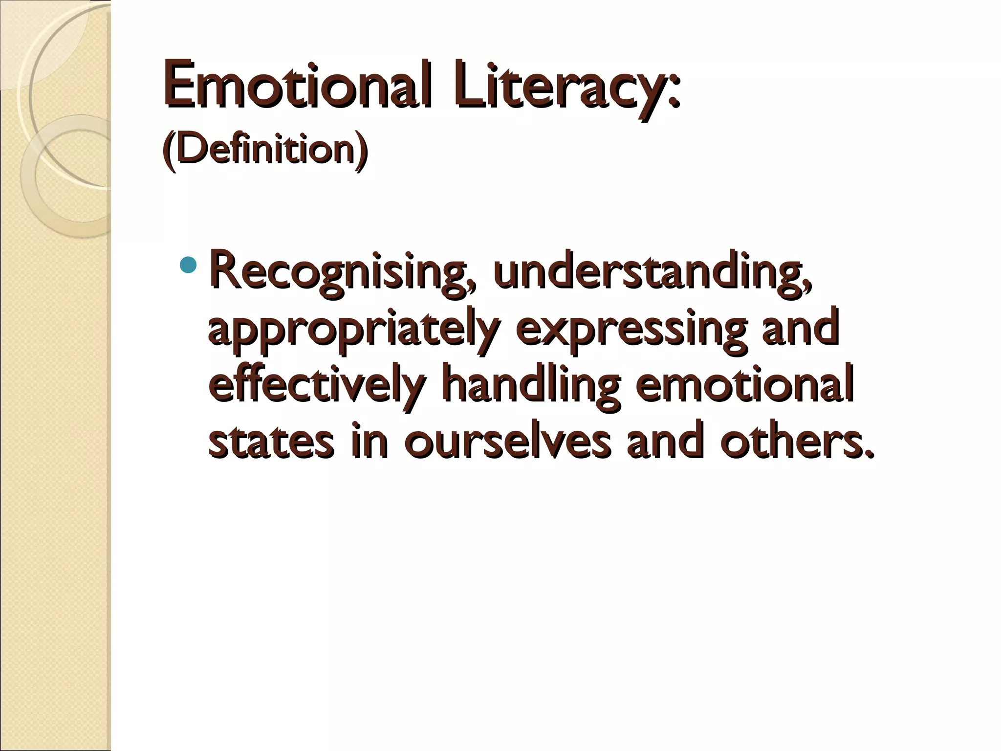 Emotional literacy workshop final | PPT