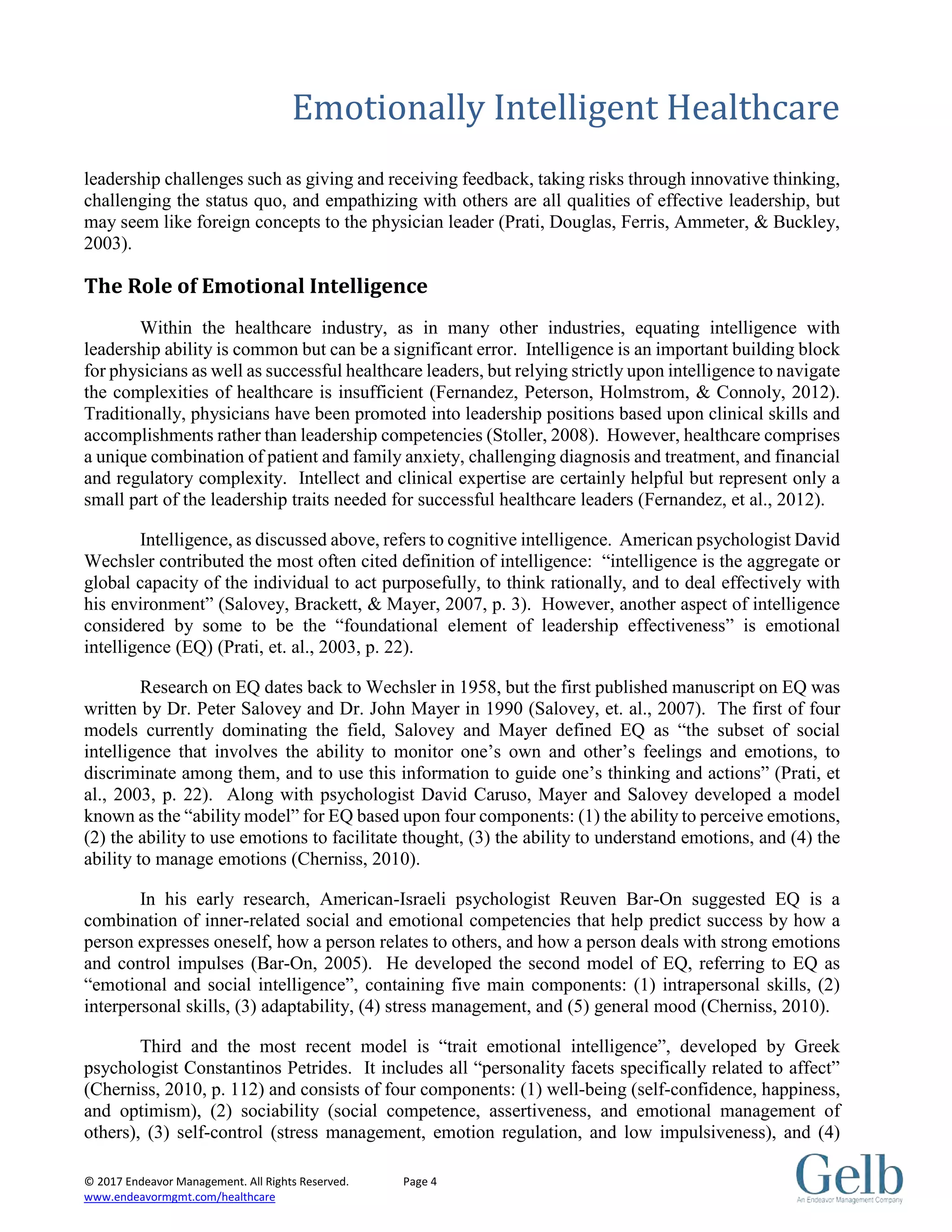 Emotionally intelligent healthcare | PDF