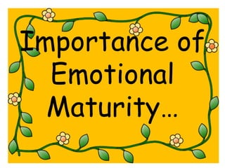 Emotional Maturity Clip Art