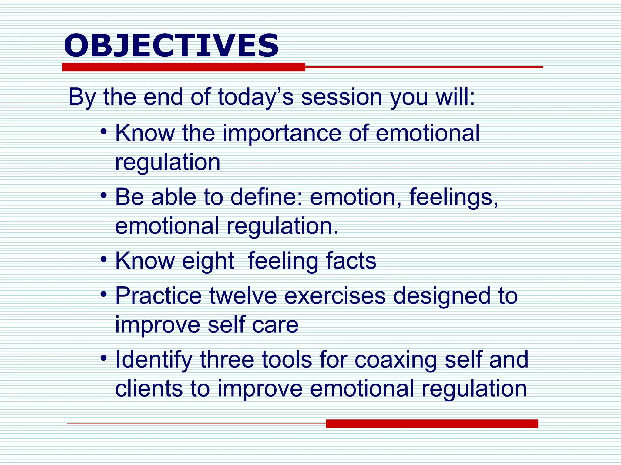 Emotional Regulation Lecture | PPT