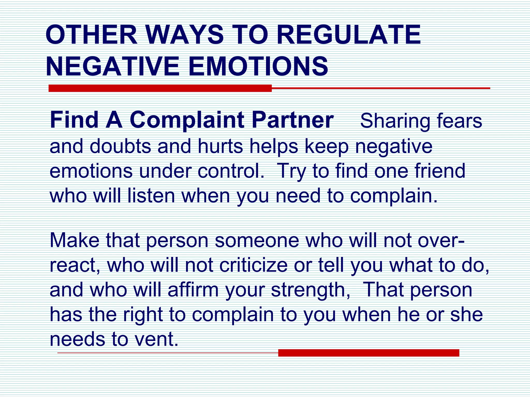 Emotional Regulation Lecture | PPT