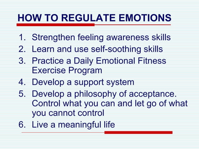 Emotional Regulation Lecture | PPT