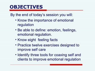 Emotional Regulation Lecture | PPT