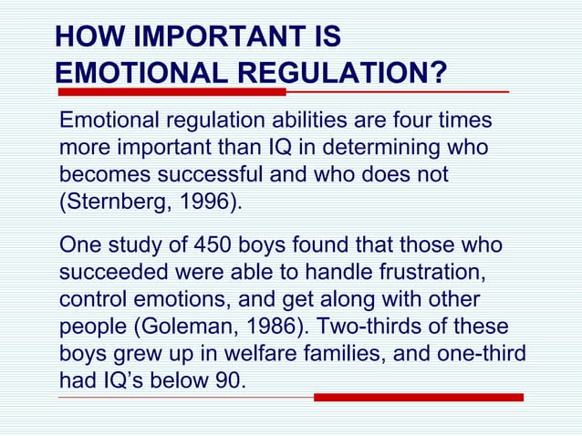 Emotional Regulation Lecture | PPT