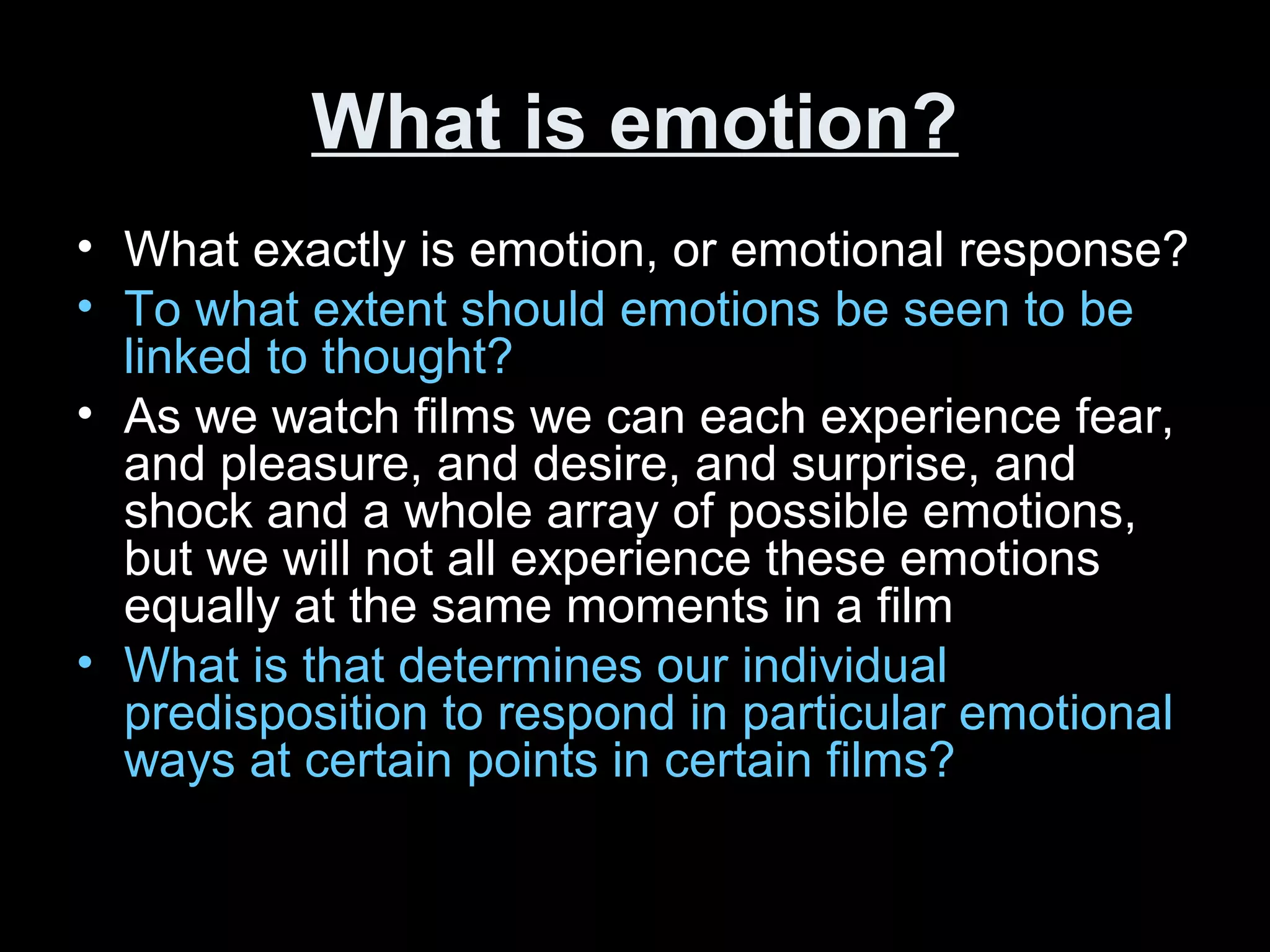 Emotional response in film 1 | PPT