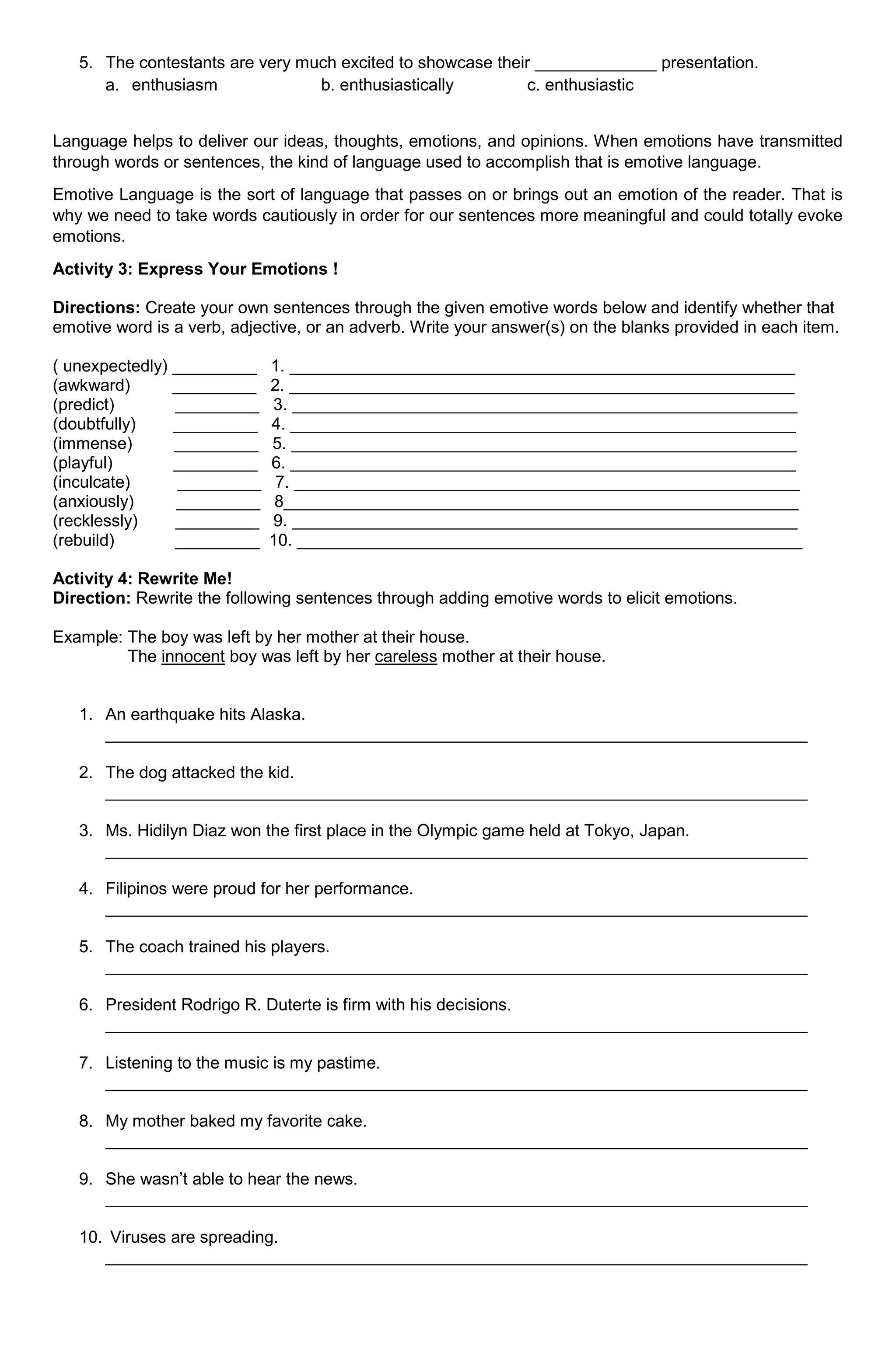 emotional responses.docx