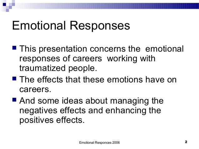 Emotional responses