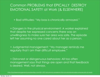 Emotional Safety in the Workplace | PDF