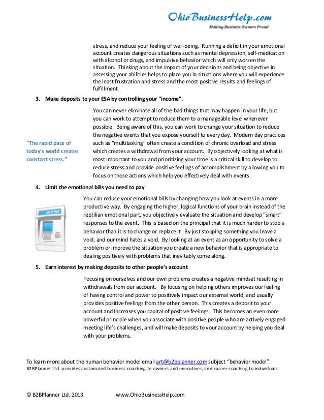 Managing Your Emotional Bank Account