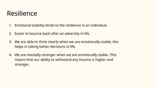 Emotional Stability: Understanding Emotional Balance, Resilience, and ...
