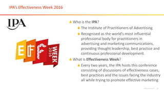 Emotion and Advertising: Lessons from the IPA's Effectiveness Week | PPTX