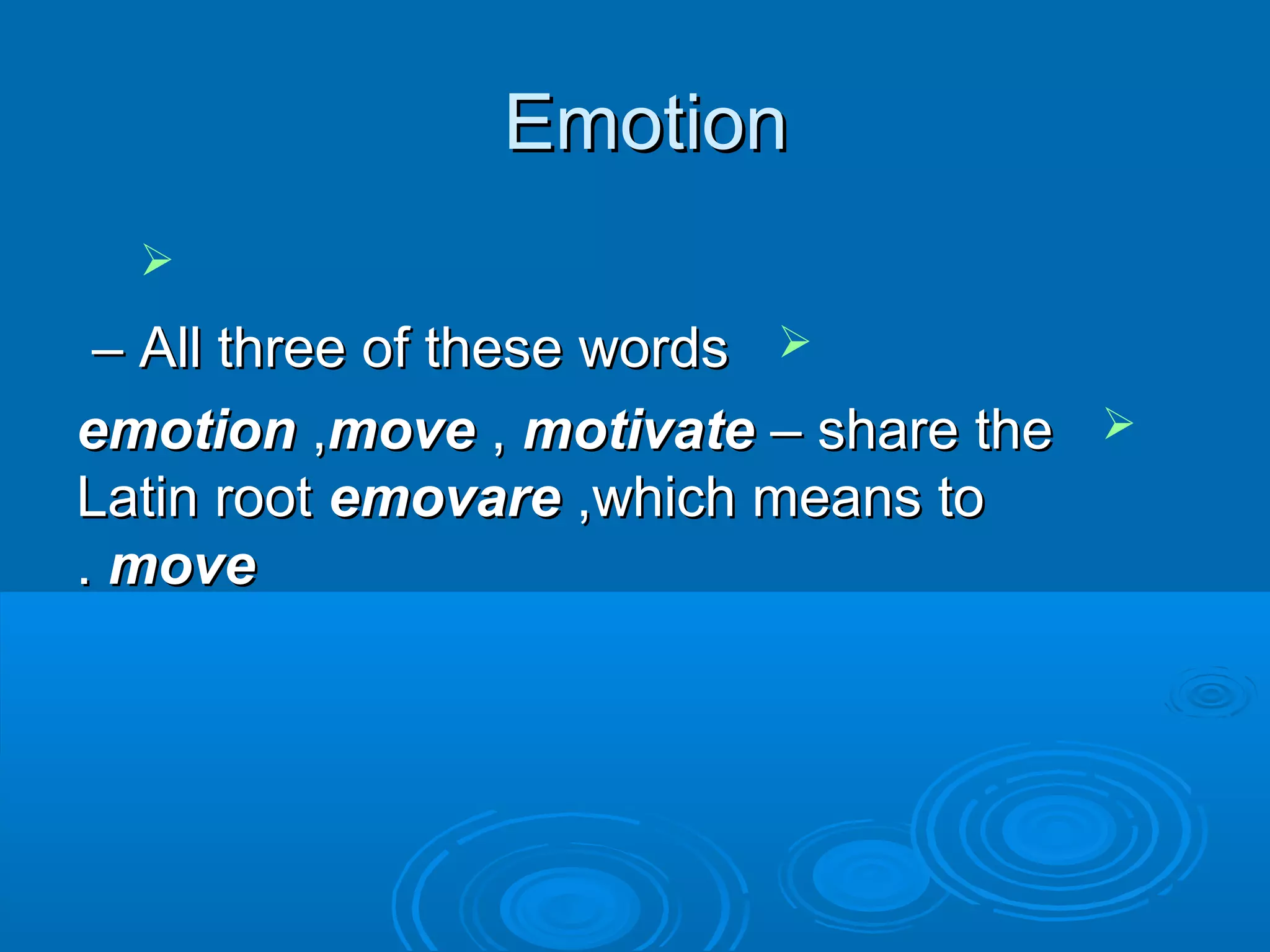 Emotion and motivation | PPT