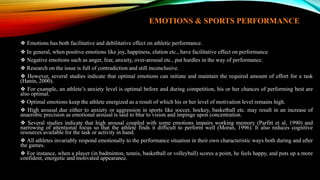 Emotion and sports performance | PPTX