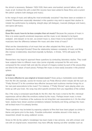 Emotion and the film scores stephen bell | DOCX