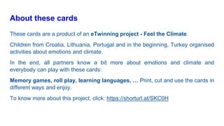 Emotions Cards - Feel the Climate, eTwinning project | PDF