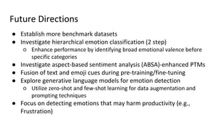 Emotion Classification In Software Engineering Texts: A Comparative Analysis of Pre-trained ...