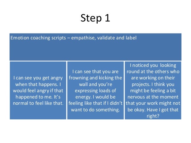Emotion coaching introduction