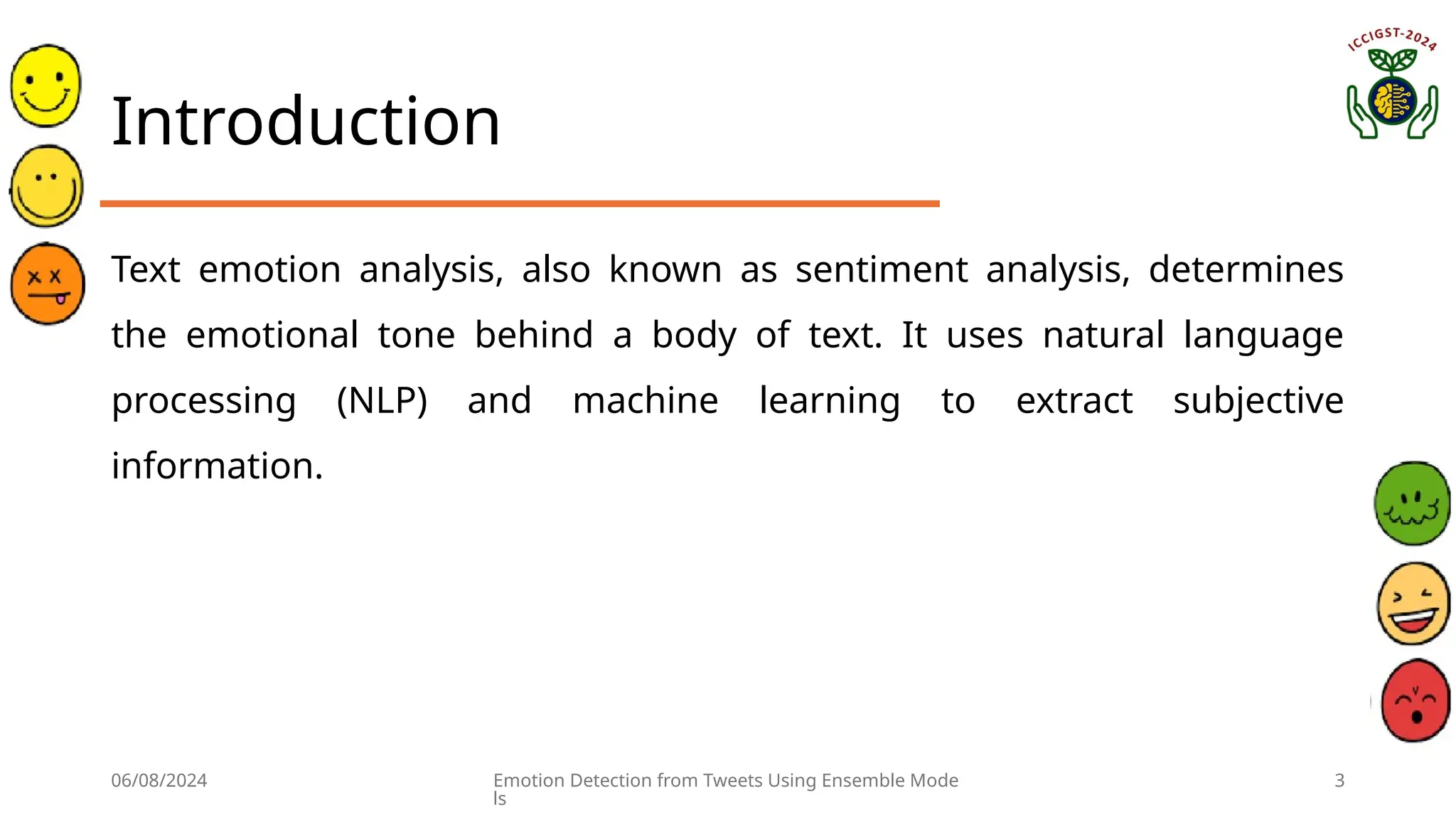 Emotion Detection From Tweets Using Ensemble Models 1 Pptx
