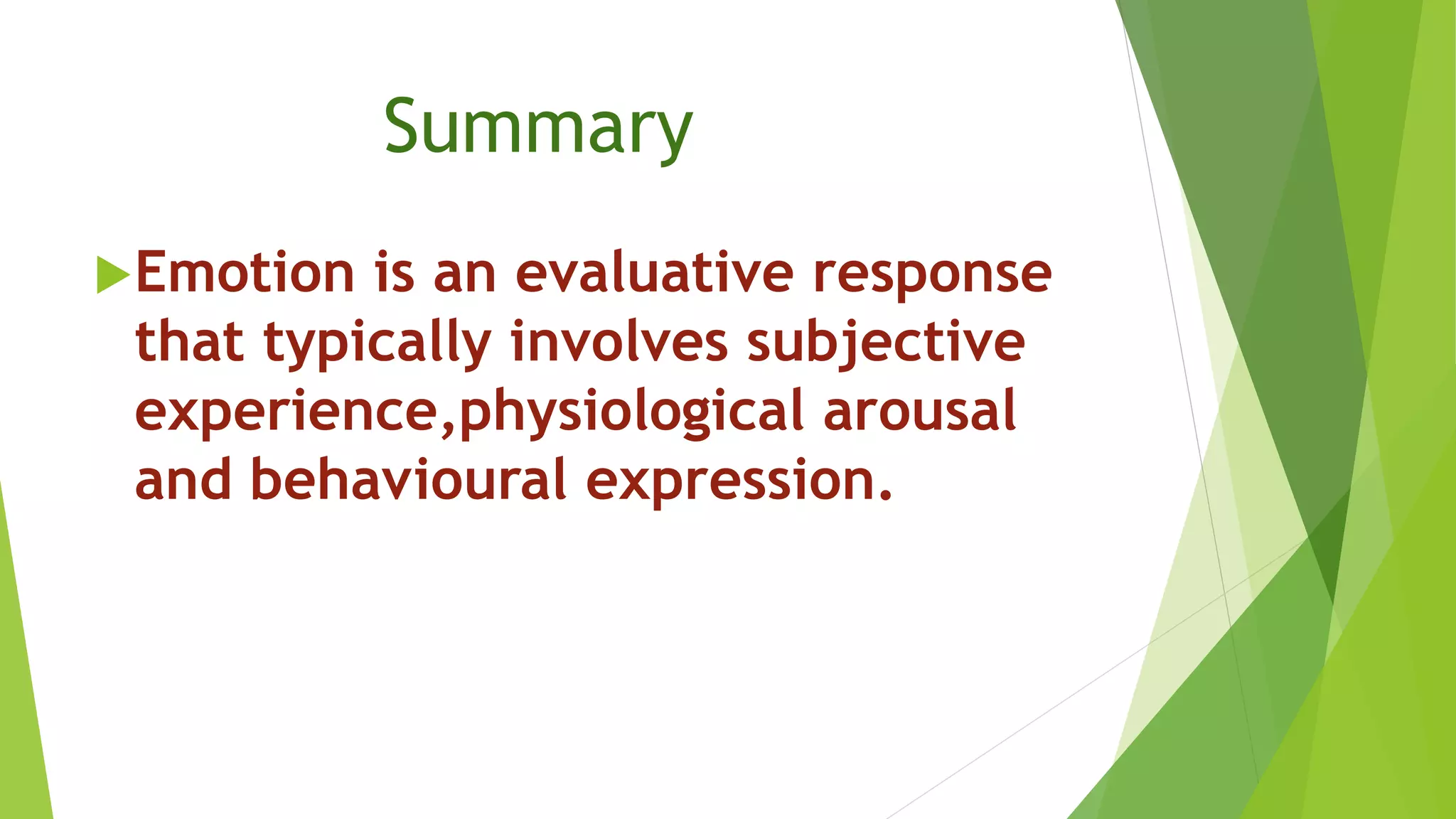 Emotion in psychology 1 | PPTX