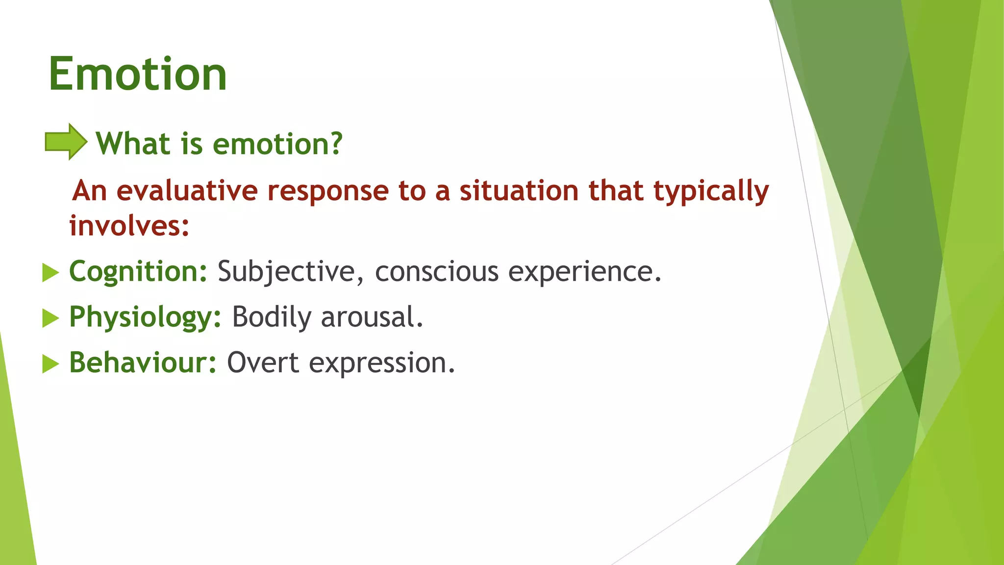 Emotion in psychology 1 | PPT