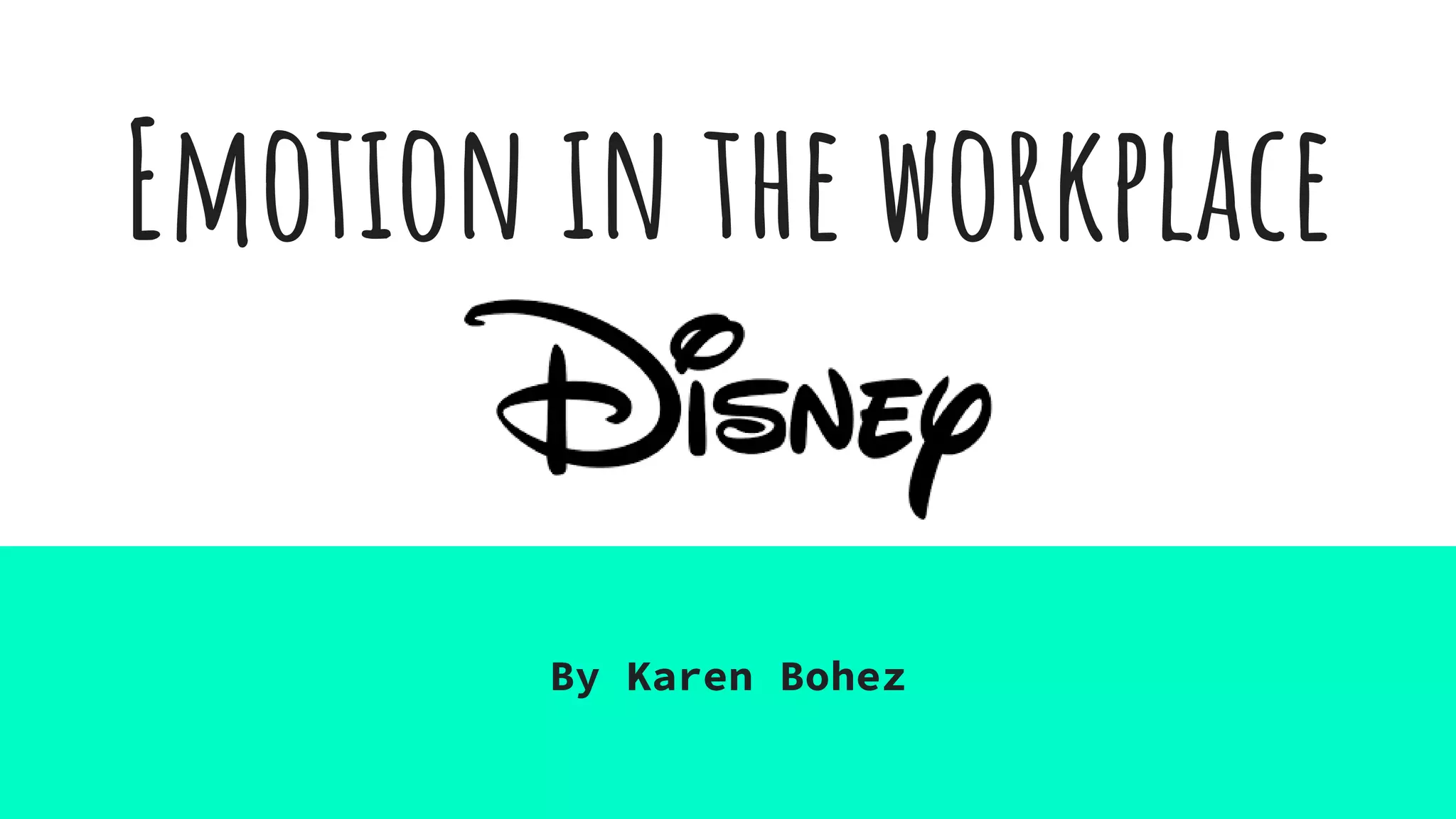 Emotion in the Workplace: Disney | PPTX