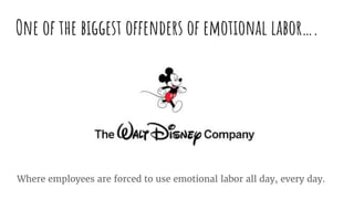 Emotion in the Workplace: Disney | PPTX