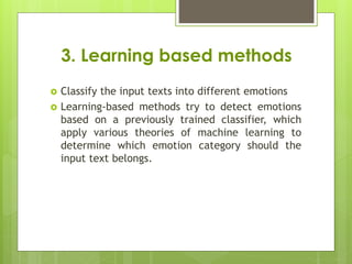 Emotion mining in text | PPTX