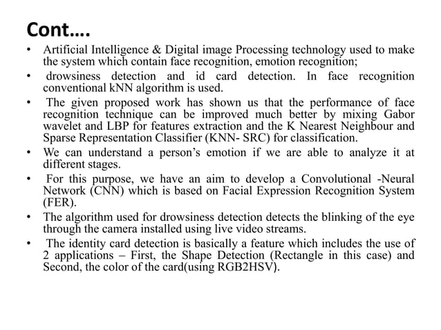 Emotion Recognition And Drowsiness Detection Using Pythonppt