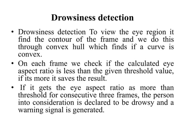 Emotion Recognition And Drowsiness Detection Using Pythonppt