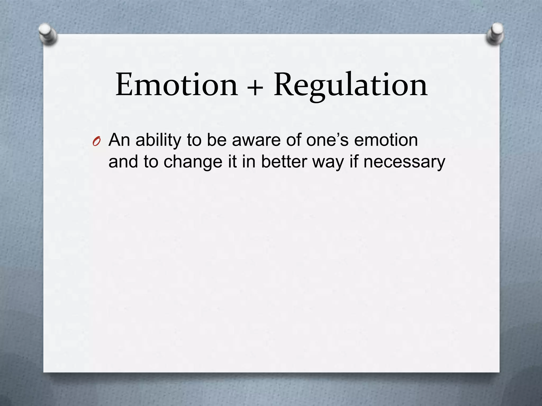 Emotion regulation | PPTX