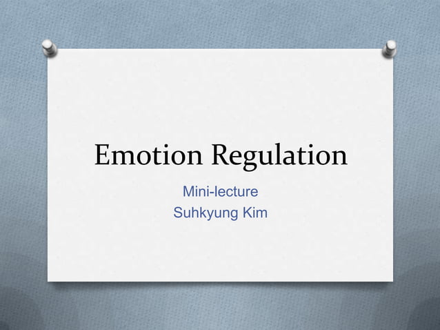 Emotion regulation | PPTX