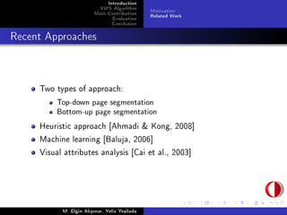 Vision Based Page Segmentation Algorithm: Extended and Perceived Success | PPT