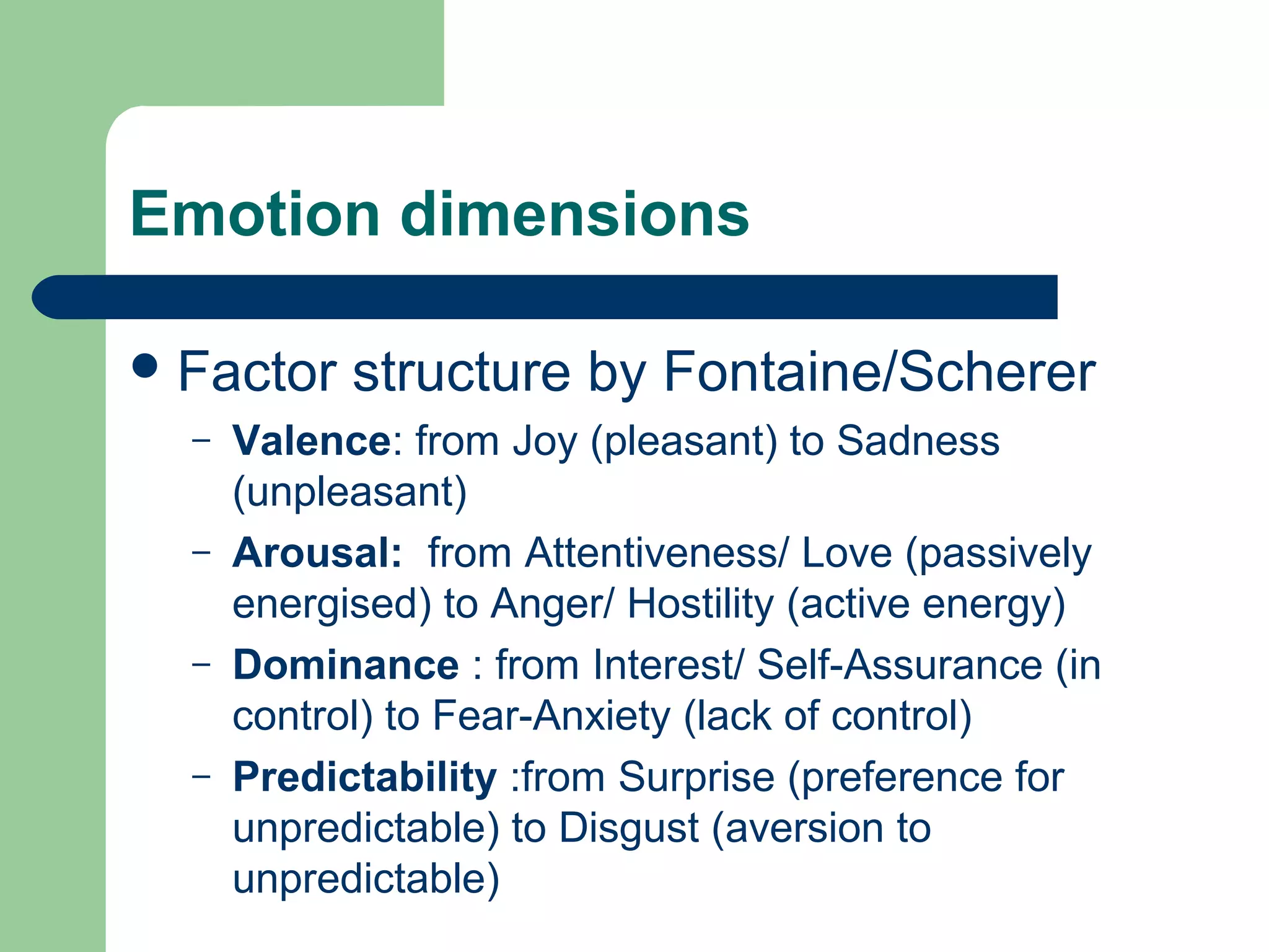 Towards a science of emotions | PPT