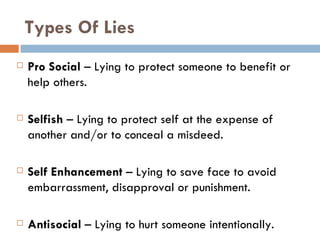 Emotions ( Lying) | PPT