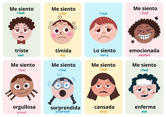 Emotions - Spanish Vocabulary - Flashcards (2).pdf | Science