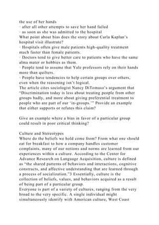 Emotions and BiasesMyth emotions are the opposite of reason. Th.docx ...