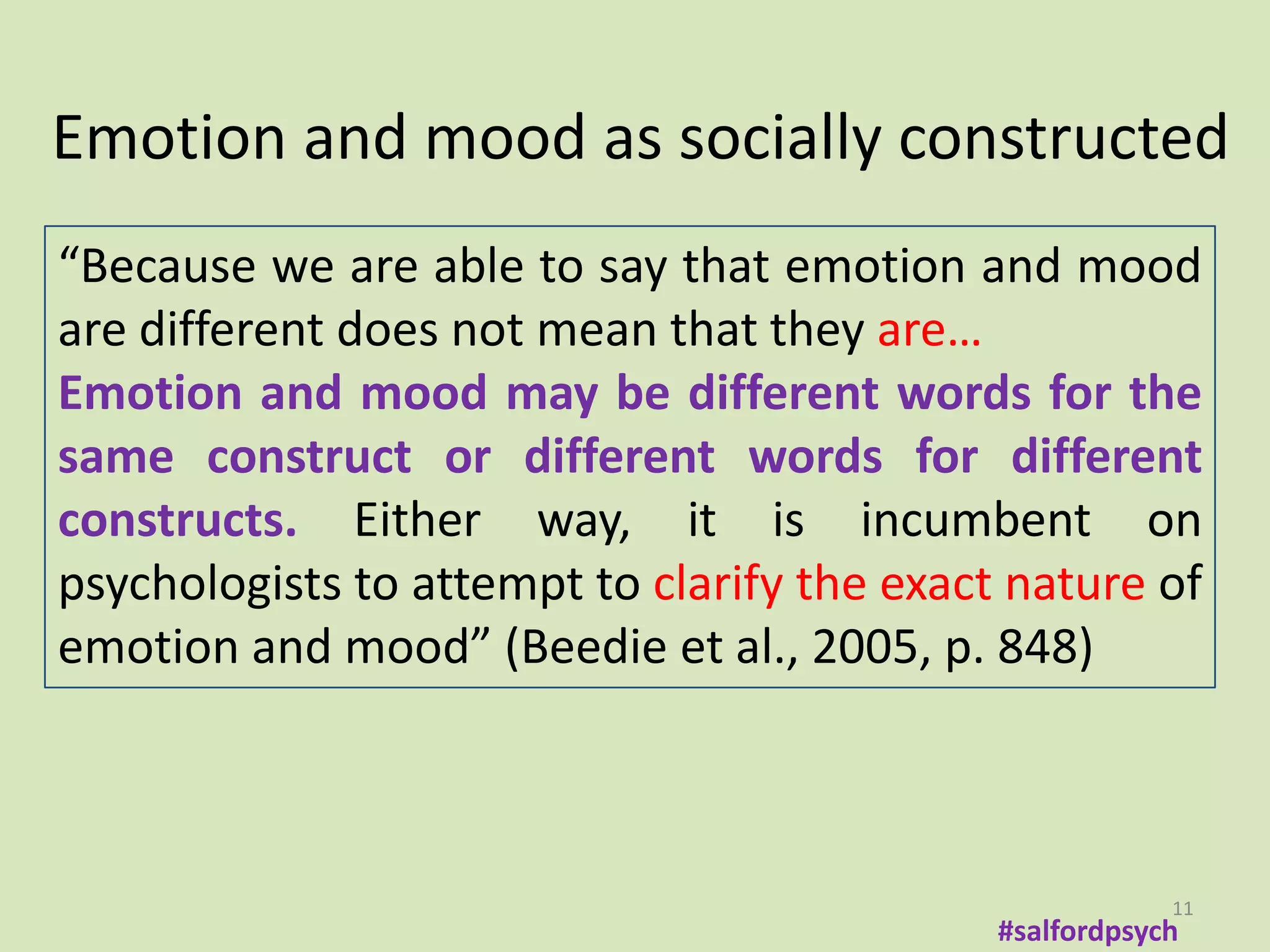 Emotions and mood an environmental psychology perspective | PPTX