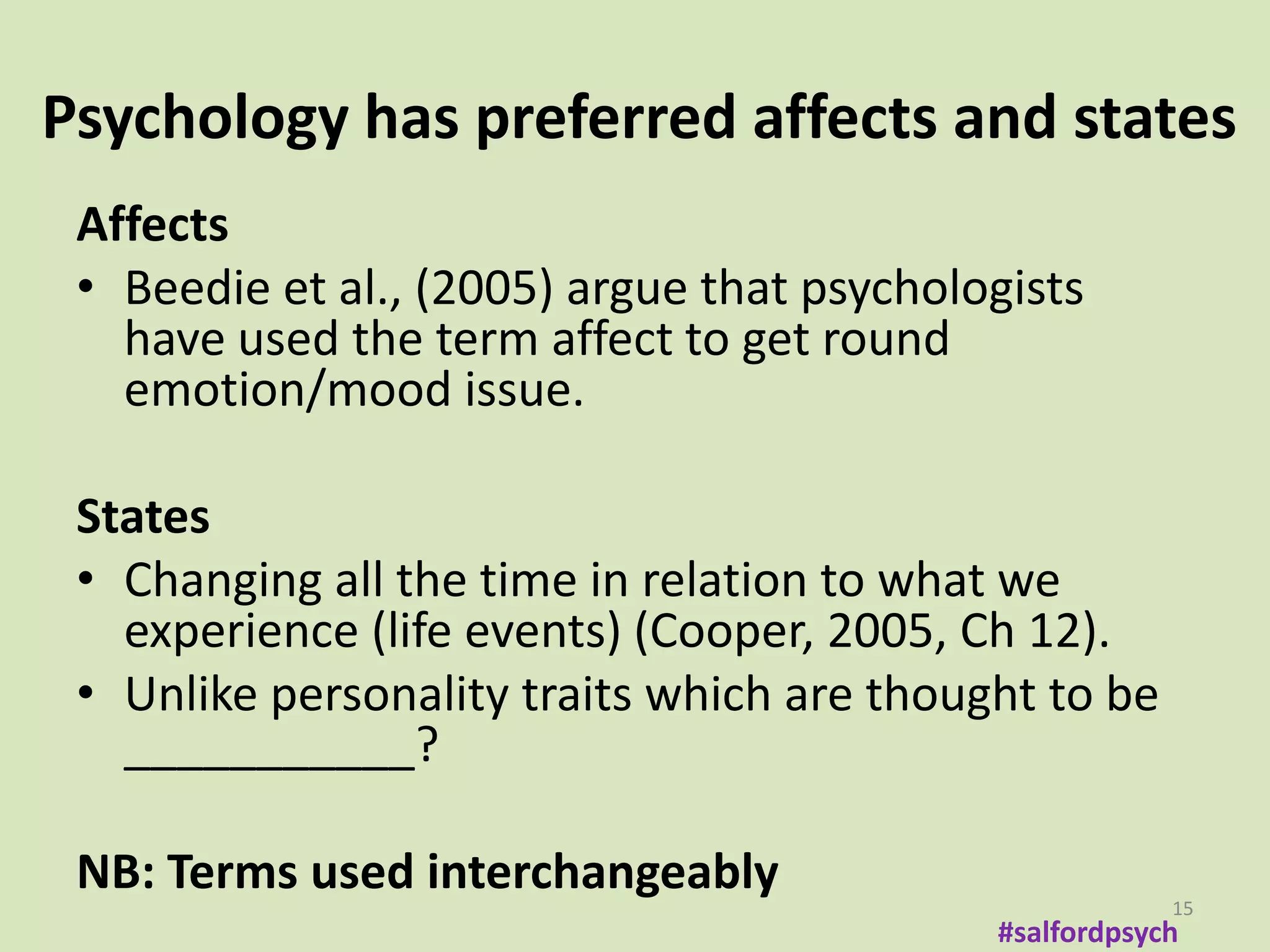 Emotions and mood an environmental psychology perspective | PPTX
