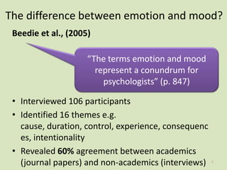 Emotions and mood an environmental psychology perspective | PPTX
