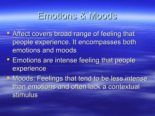 Emotions and moods | PPT